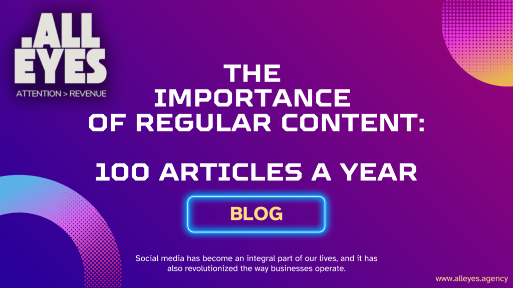 The Importance of Regular Content: 100 Articles a Year - All Eyes